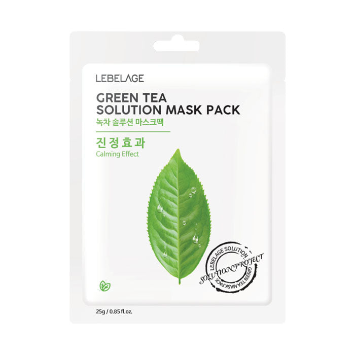 LEBELAGE Green Tea Solution Mask Pack 10pk – KoCoSupply